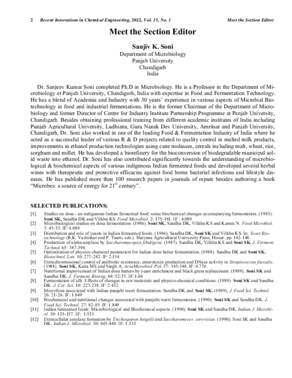 (PDF) Meet the Section Editor