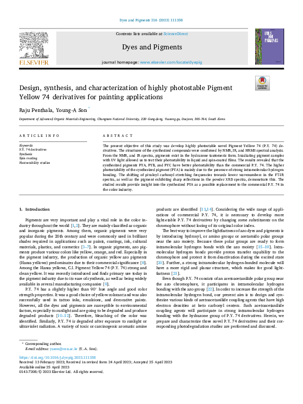 (PDF) Design, synthesis, and characterization of highly photostable ...