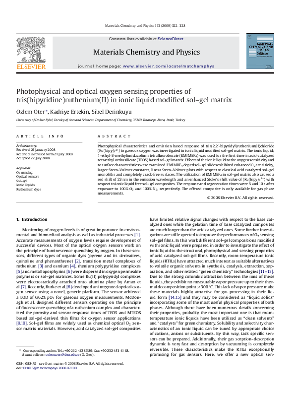 (PDF) Photophysical and optical oxygen sensing properties of tris ...