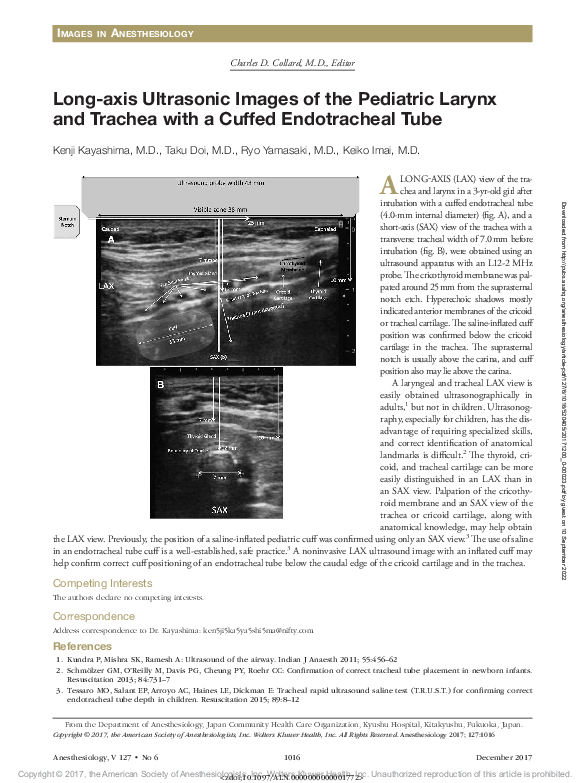 (PDF) Long-axis Ultrasonic Images of the Pediatric Larynx and Trachea ...