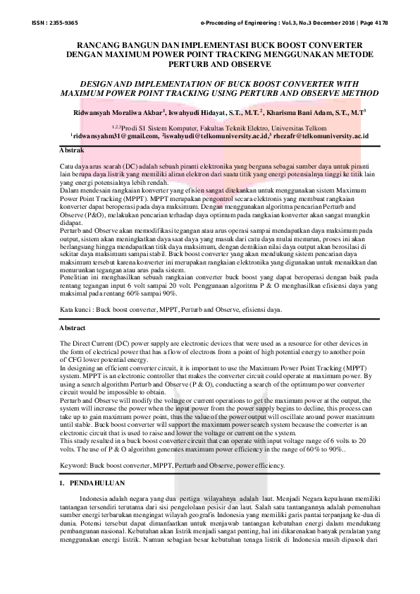 (PDF) Rancang Bangun Dan Implementasi Buck Boost Converter Dengan ...
