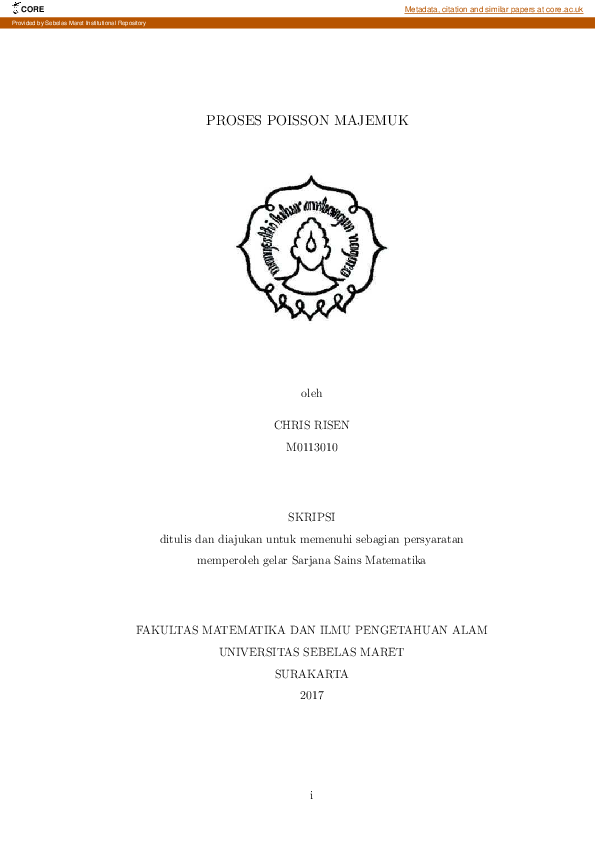 (PDF) Proses Poisson Majemuk