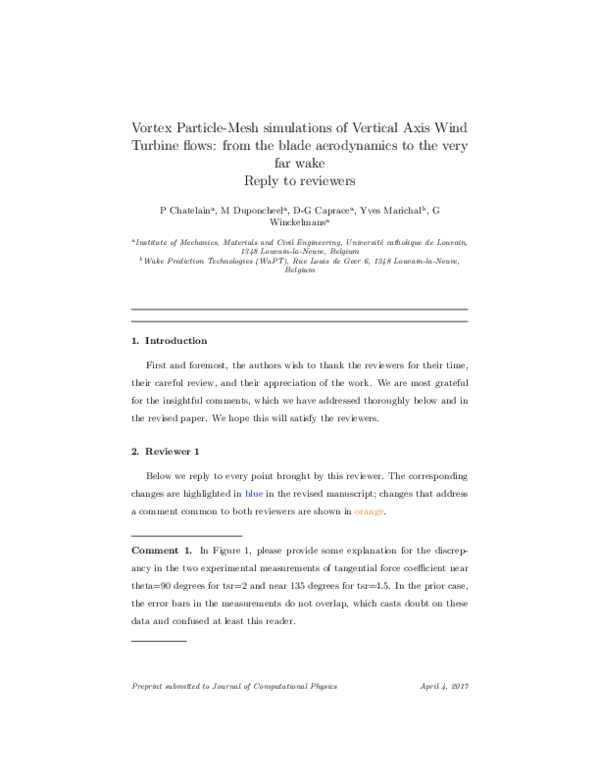 (PDF) Vortex Particle-Mesh simulations of Vertical Axis Wind Turbine flows: from the blade ...