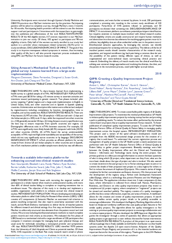 (PDF) 2510: QIPR: Creating a Quality Improvement Project Registry