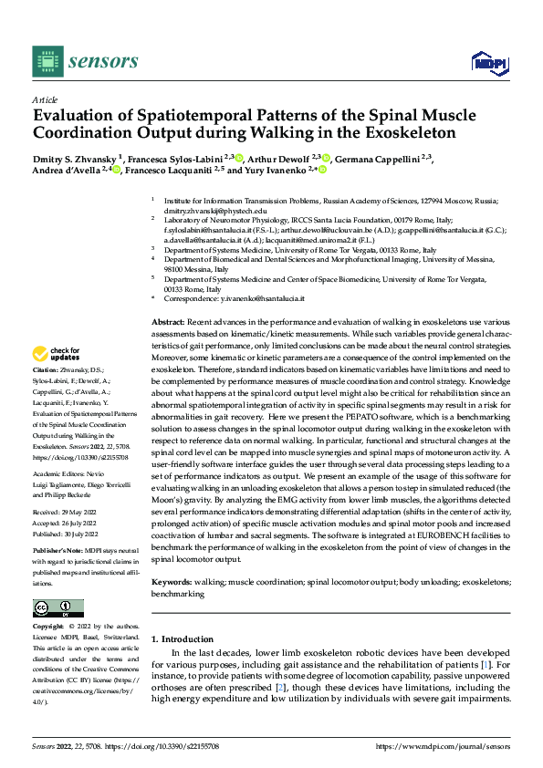Pdf Evaluation Of Spatiotemporal Patterns Of The Spinal Muscle Coordination Output During