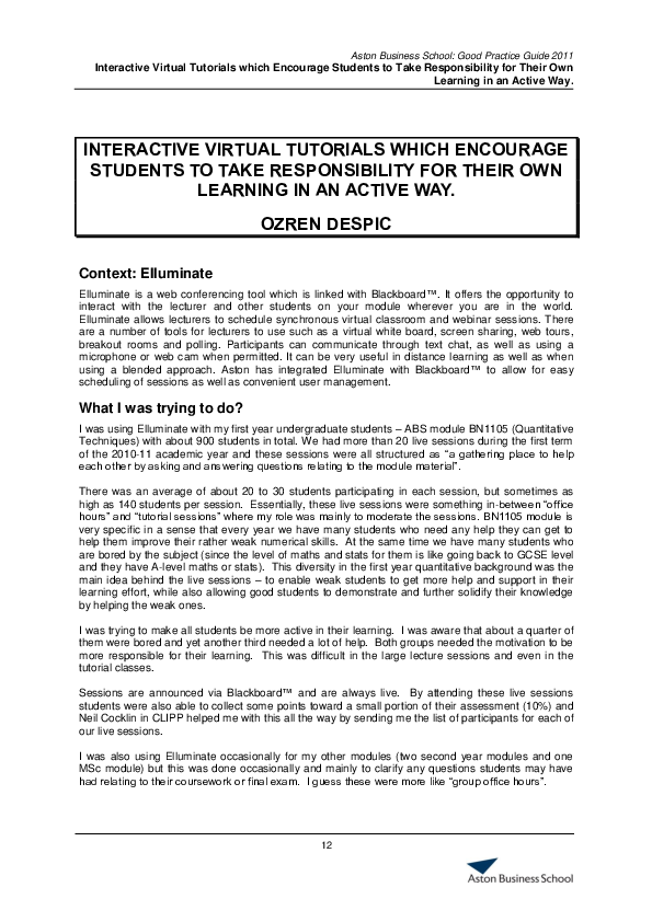 (PDF) Interactive virtual tutorials which encourage students to take ...