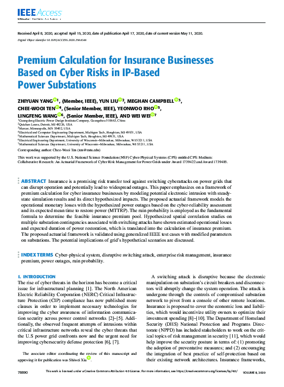 (PDF) Premium Calculation for Insurance Businesses Based on Cyber Risks ...