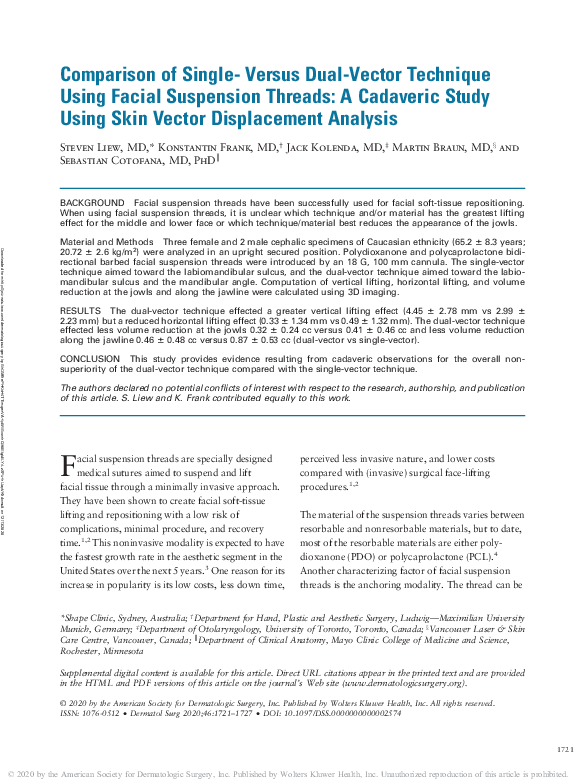 (PDF) Comparison of Single- Versus Dual-Vector Technique Using Facial ...