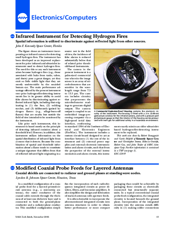 (PDF) Infrared Instrument for Detecting Hydrogen Fires