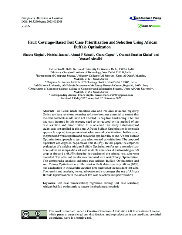 Pdf Fault Coverage Based Test Case Prioritization And Selection Using
