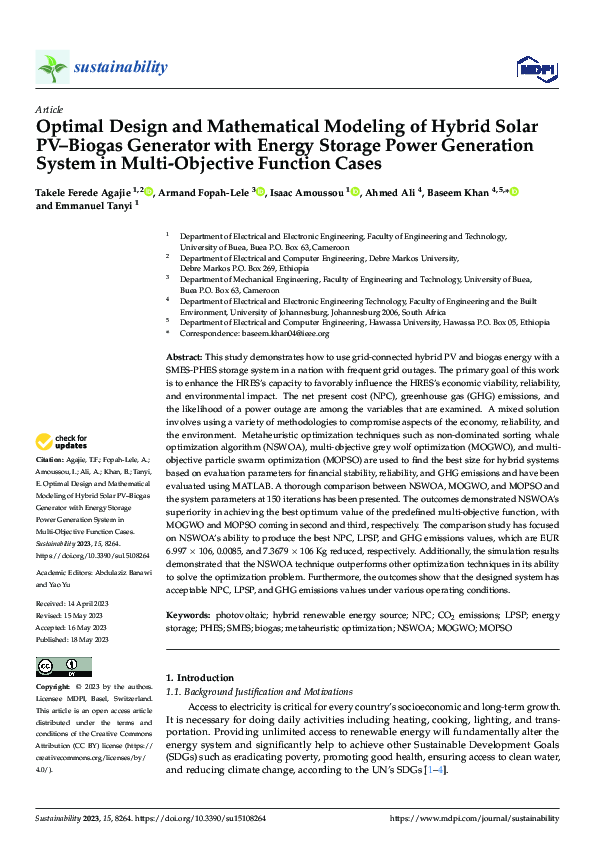 (PDF) Optimal Design and Mathematical Modeling of Hybrid Solar PV ...