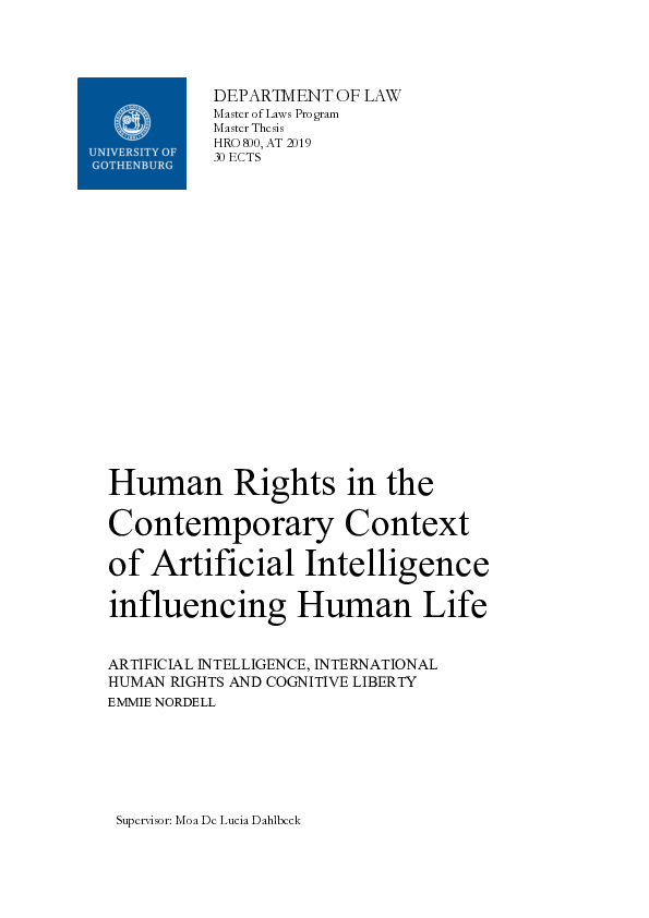 (PDF) Human Rights in the Contemporary Context of Artificial ...