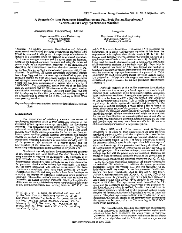 (PDF) A dynamic on-line parameter identification and full-scale system experimental verification ...