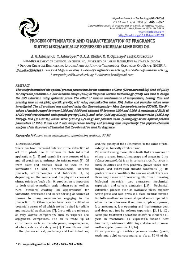 (PDF) Process optimisation and characterisation of PBT structures