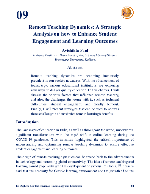 (PDF) Remote Teaching Dynamics: A Strategic Analysis on how to Enhance ...
