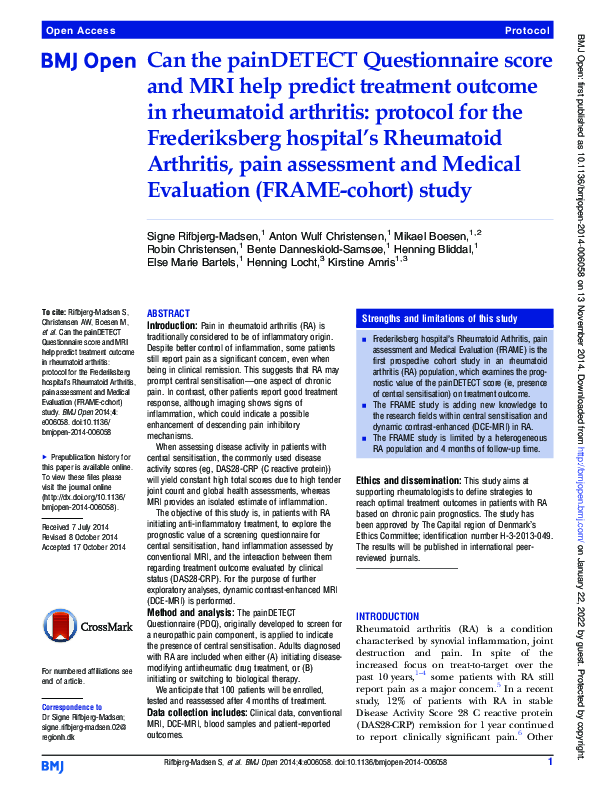 (PDF) Can the painDETECT Questionnaire score and MRI help predict ...