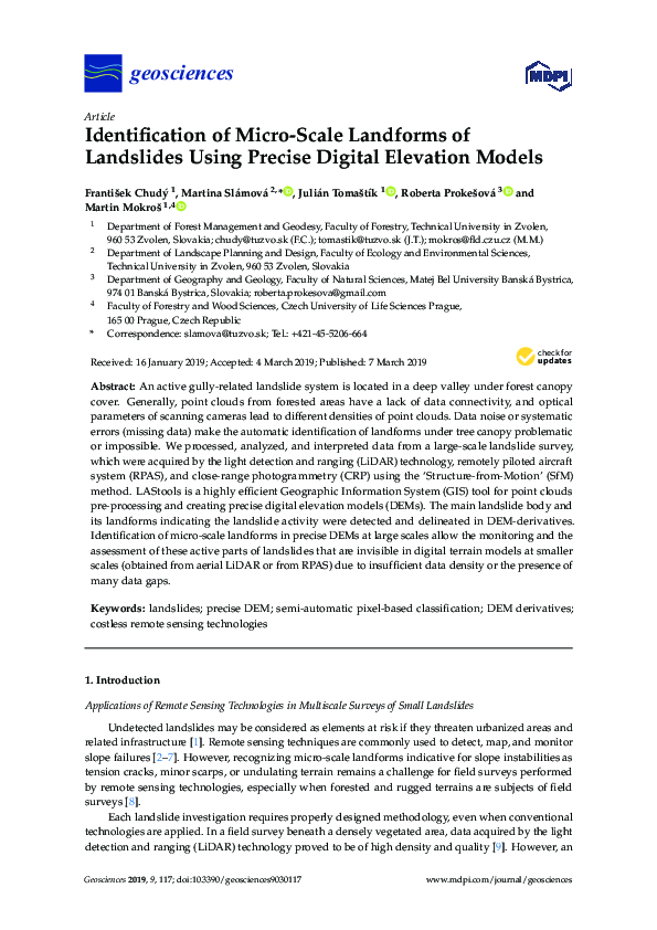 (PDF) Identification of Micro-Scale Landforms of Landslides Using ...