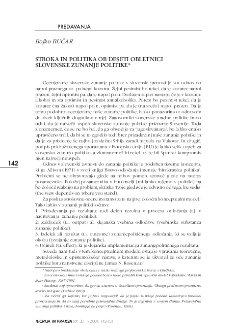 (PDF) Stroka in politika ob deseti obletnici slovenske zunanje politike