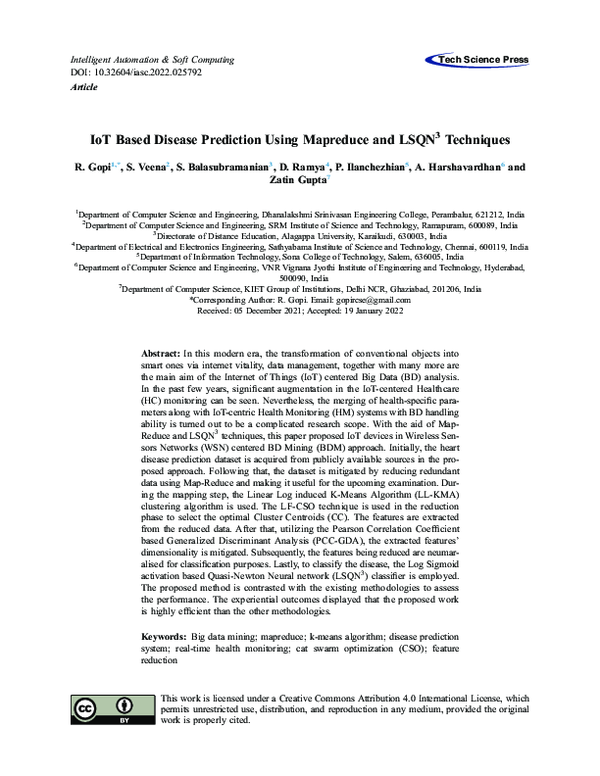 (PDF) IoT Heart Disease Prediction with MapReduce