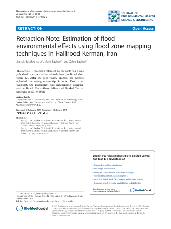 (PDF) Retraction Note: Estimation of flood environmental effects using ...