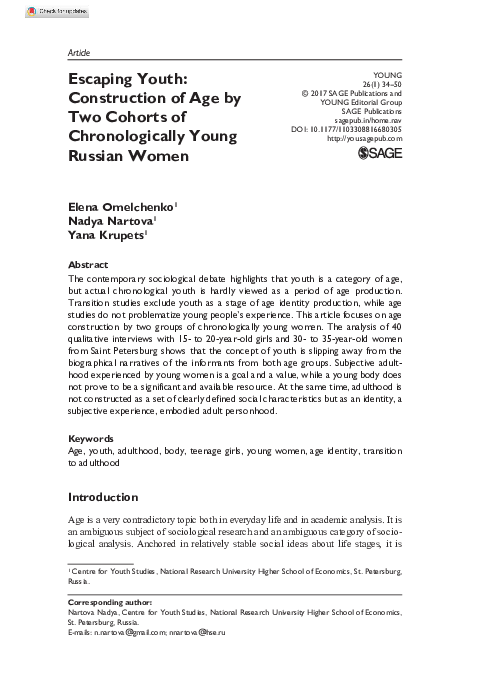 (PDF) Escaping Youth