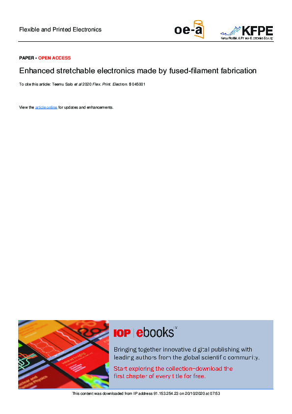 (PDF) Enhanced stretchable electronics made by fused-filament fabrication