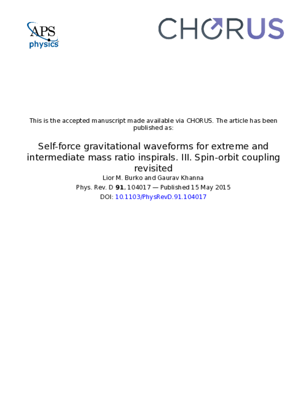 Pdf Self Force Gravitational Waveforms For Extreme And Intermediate