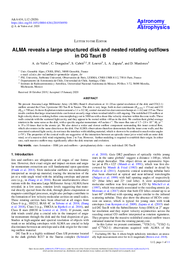 (PDF) ALMA reveals a large structured disk and nested rotating outflows ...