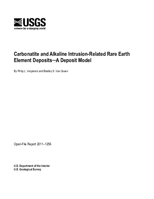 (PDF) Carbonatite and alkaline intrusion-related rare earth element ...