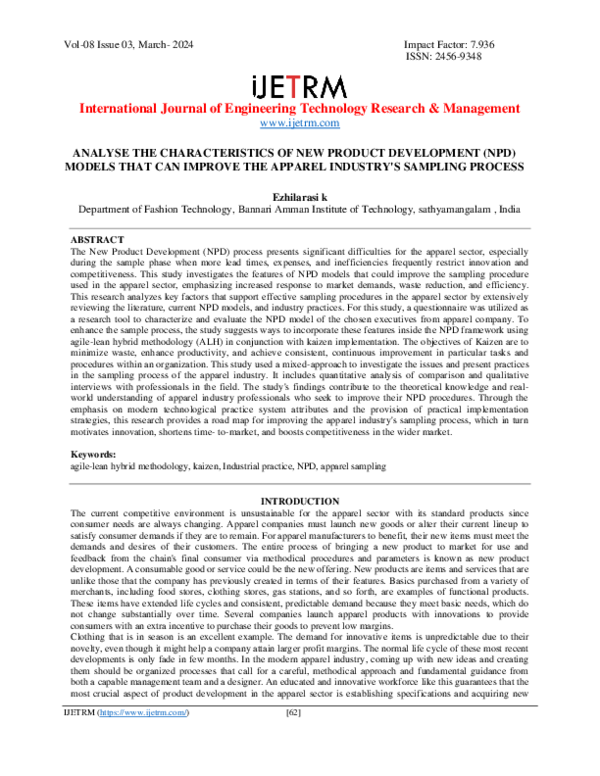 (PDF) ANALYSE THE CHARACTERISTICS OF NEW PRODUCT DEVELOPMENT (NPD ...