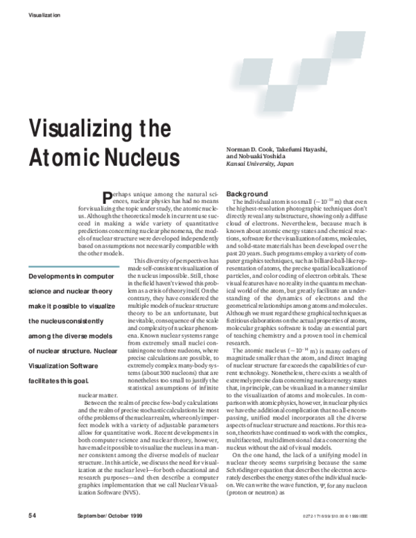 Pdf Visualizing The Atomic Nucleus