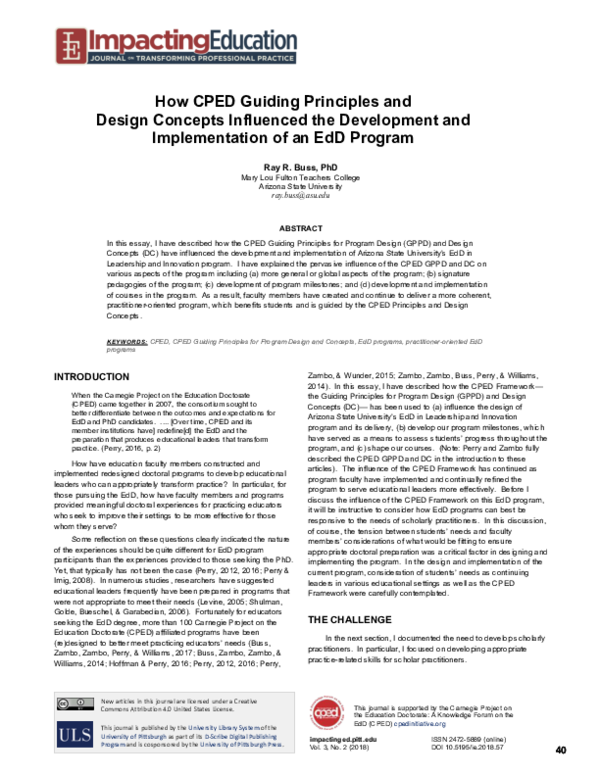 (PDF) How CPED Guiding Principles and Design Concepts Influenced the ...
