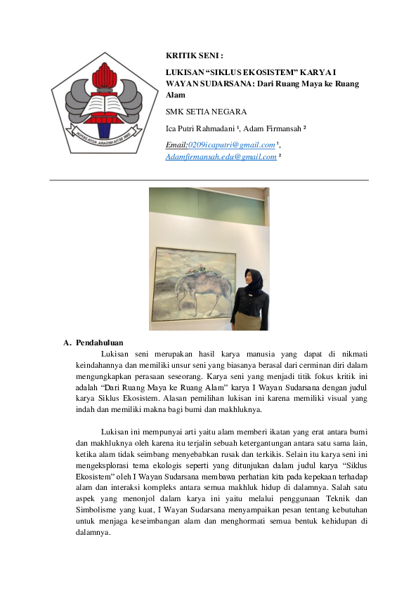 (PDF) KRITIK SENI : LUKISAN "SIKLUS EKOSISTEM" KARYA I WAYAN SUDARSANA ...