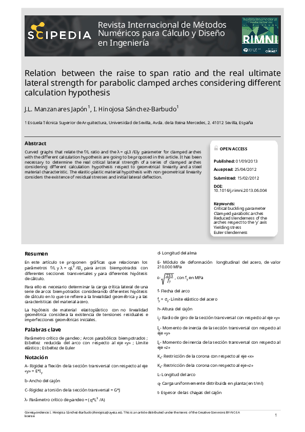 (PDF) Relation between the raise to span ratio and the real ultimate ...