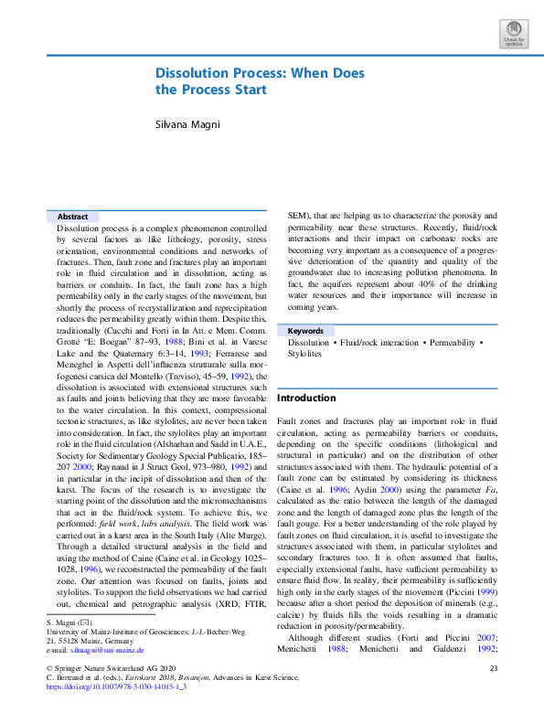 (PDF) Dissolution Process: When Does the Process Start