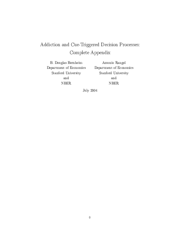 (PDF) Addiction and Cue-Triggered Decision Processes | B. Douglas ...