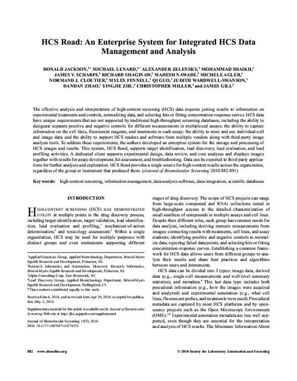 (PDF) HCS Road: An Enterprise System for Integrated HCS Data Management ...
