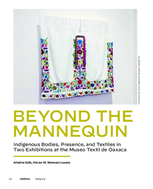 (PDF) BEYOND THE MANNEQUIN Indigenous Bodies, Presence, and Textiles in ...