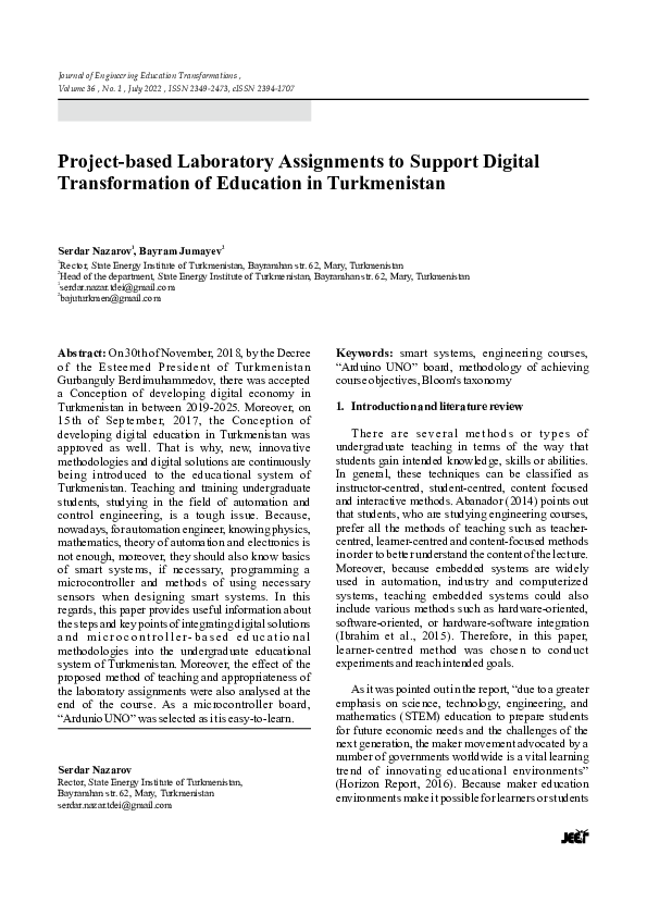 (PDF) Project-based Laboratory Assignments to Support Digital ...