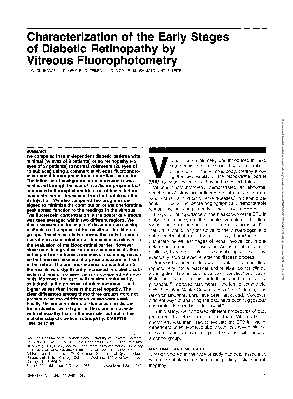 (PDF) Characterization of the early stages of diabetic retinopathy by ...
