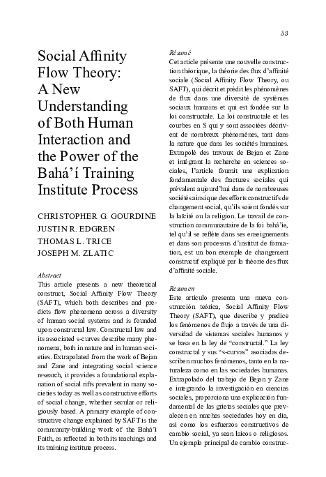 (PDF) Social Affinity Flow Theory