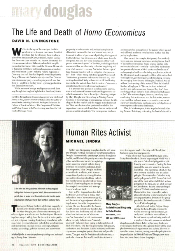 (PDF) Human Rites Activist: Review of Biography of Mary Douglas