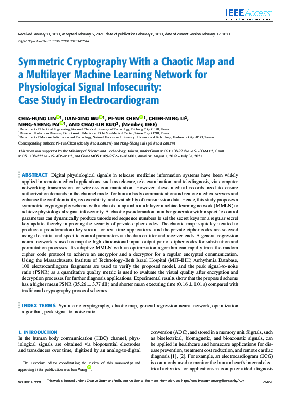 (PDF) Symmetric Cryptography With a Chaotic Map and a Multilayer ...