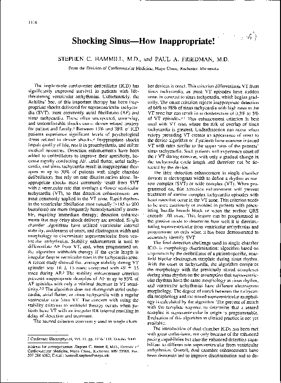 (PDF) Shocking Sinus—How Inappropriate! | Stephen Hammill - Academia.edu