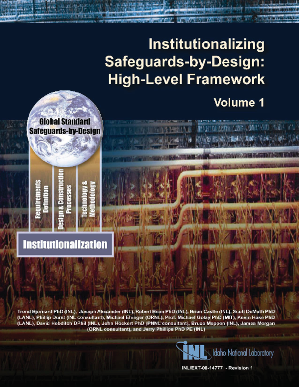 (PDF) Institutionalizing Safeguards-By-Design: High-Level Framework