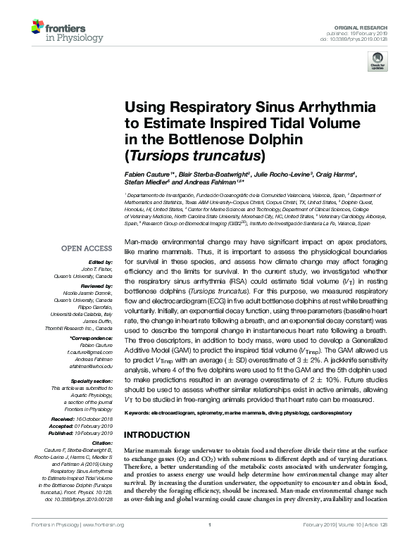 (PDF) Using Respiratory Sinus Arrhythmia to Estimate Inspired Tidal ...