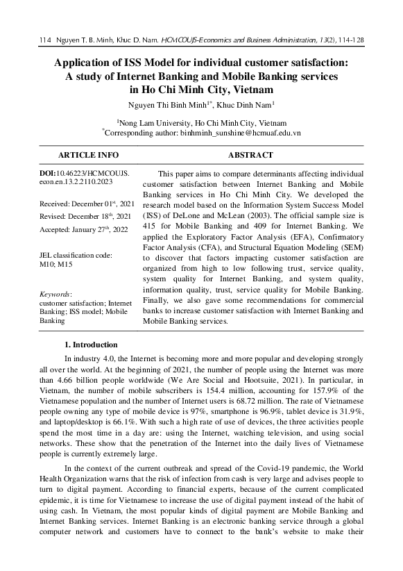 (PDF) Application of ISS Model for individual customer satisfaction: A ...