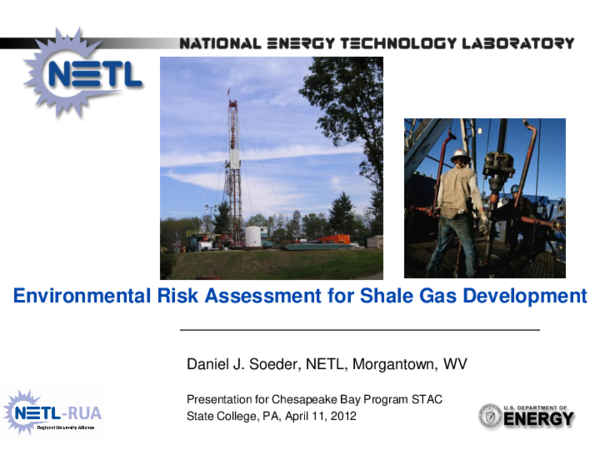 (PDF) Environmental risk assessment for shale gas development | Daniel ...