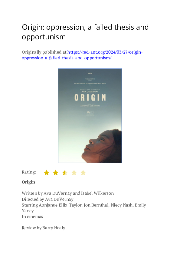 (PDF) Origin, film review