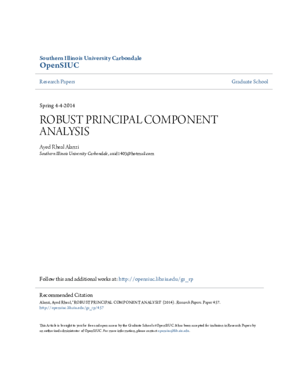 (PDF) Robust Principal Component Analysis (PDF) Robust Principal Component Analysis